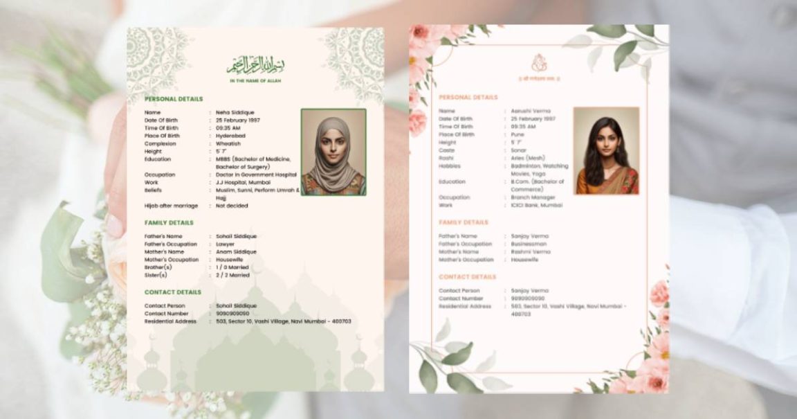 How to Create an Impressive Marriage Biodata for Free - Wittyhutt